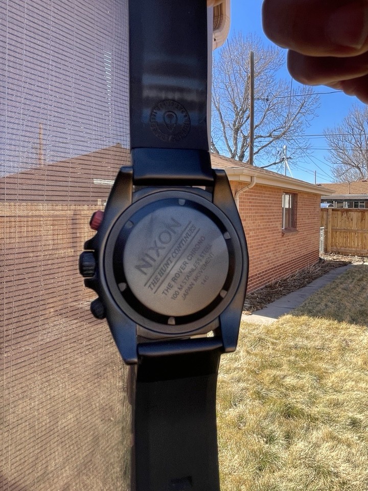 Nixon The Rover Chrono Black Rubber Strap Men’s | eBay