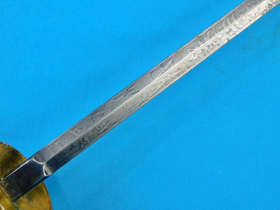Antique US Model 1860 Springfield Armory SA Officer's Engraved Sword w ...
