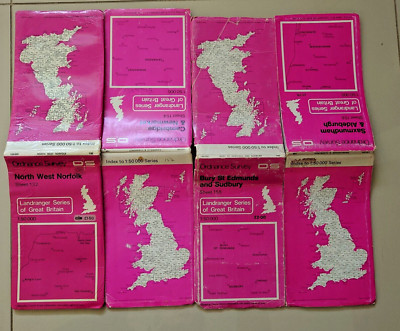 East Anglia Maps 4 x OS Ordnance Survey 1:50000 Landranger 1980's | eBay UK