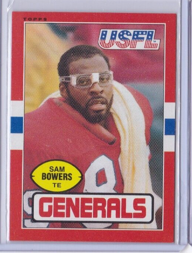 1985 Topps USFL #77 SAM BOWERS NEW JERSEY GENERALS NRMT | eBay