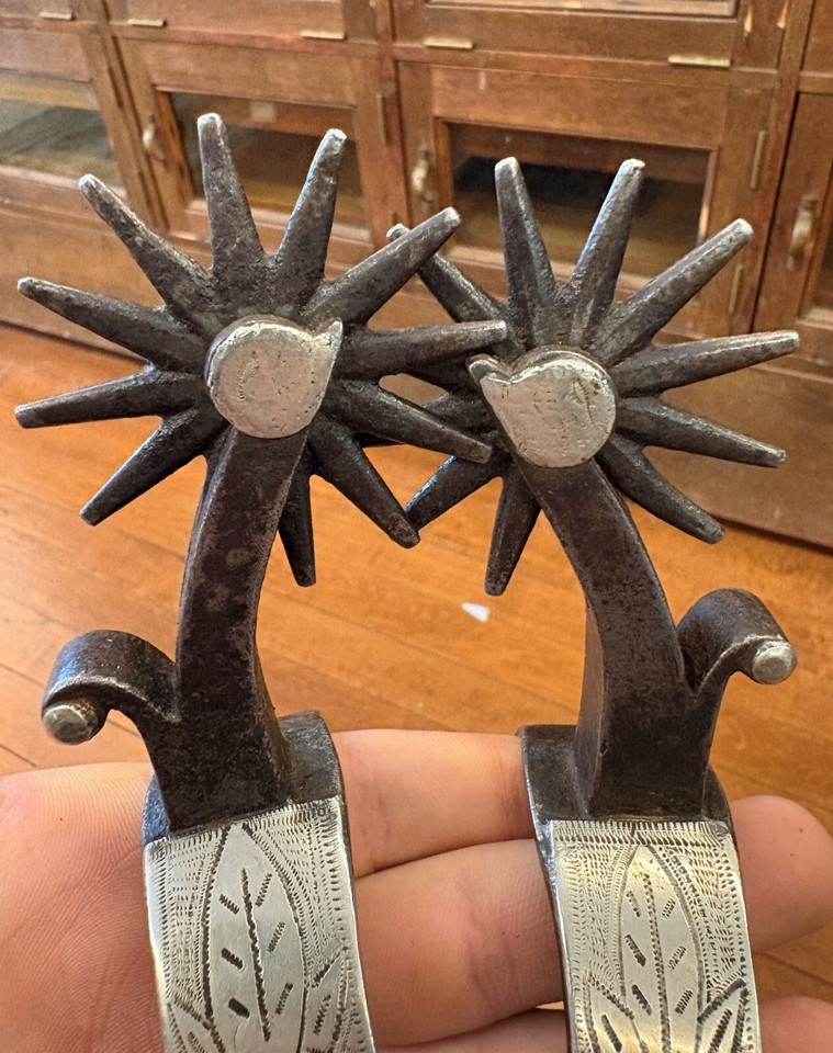 Original CANON CITY PRISON SPURS Silver Mounted Spurs WYO COLLECTION ...