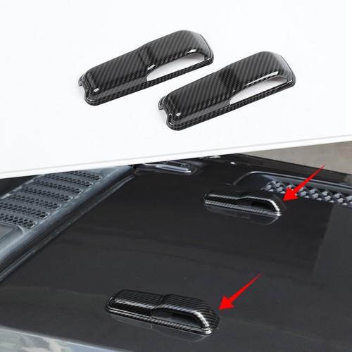 2x Engine Hood Hinge Cover Trim Decor For Jeep Wrangler JL JT 2018 ...