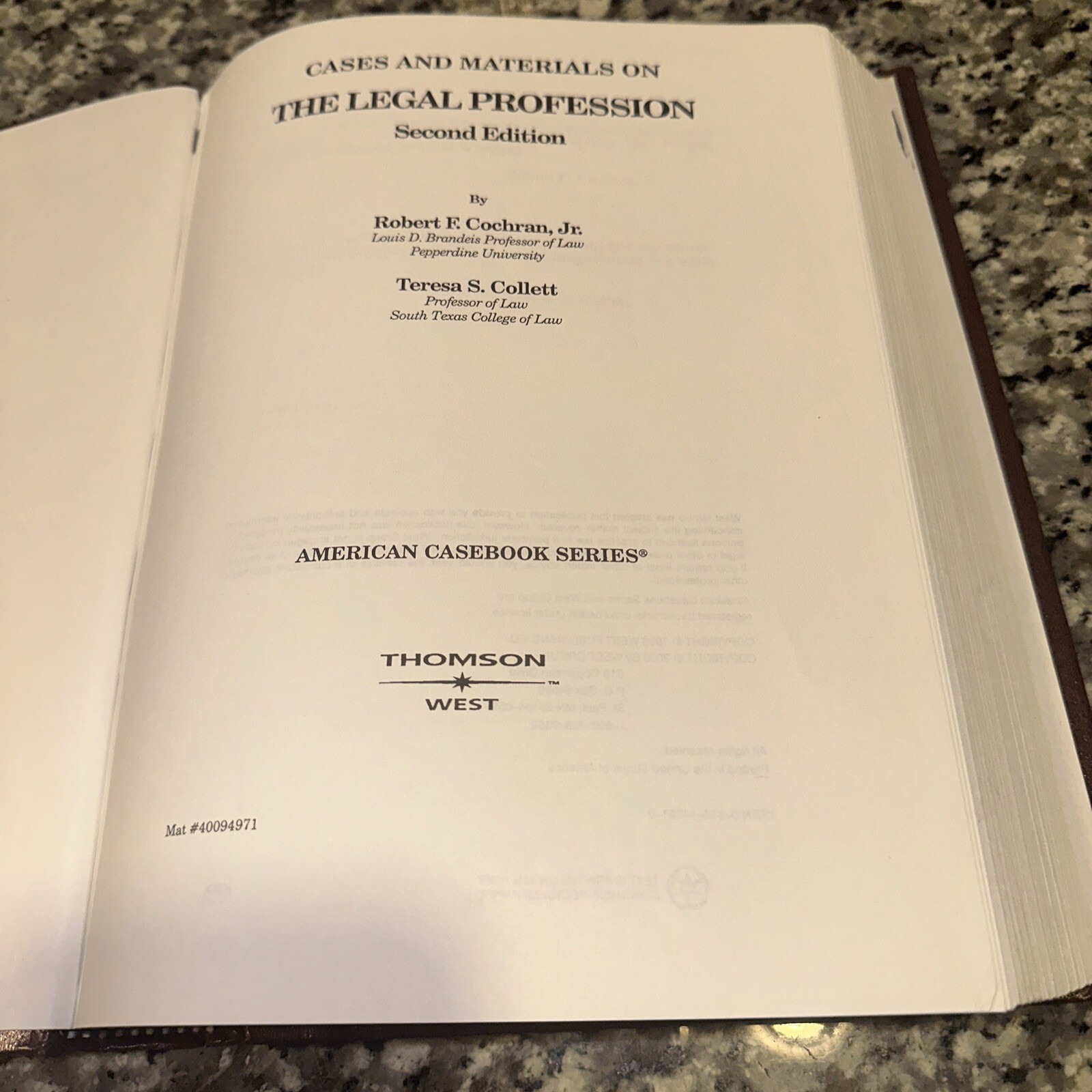 American Casebook Ser.: Cases and Materials on the Legal Profession by ...