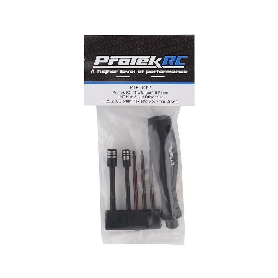 ProTek RC 1/4" Drive Hex & Nut Driver Set (1.5, 2.0, 2.5mm Hex & 5.5, 7mm Nut) | eBay