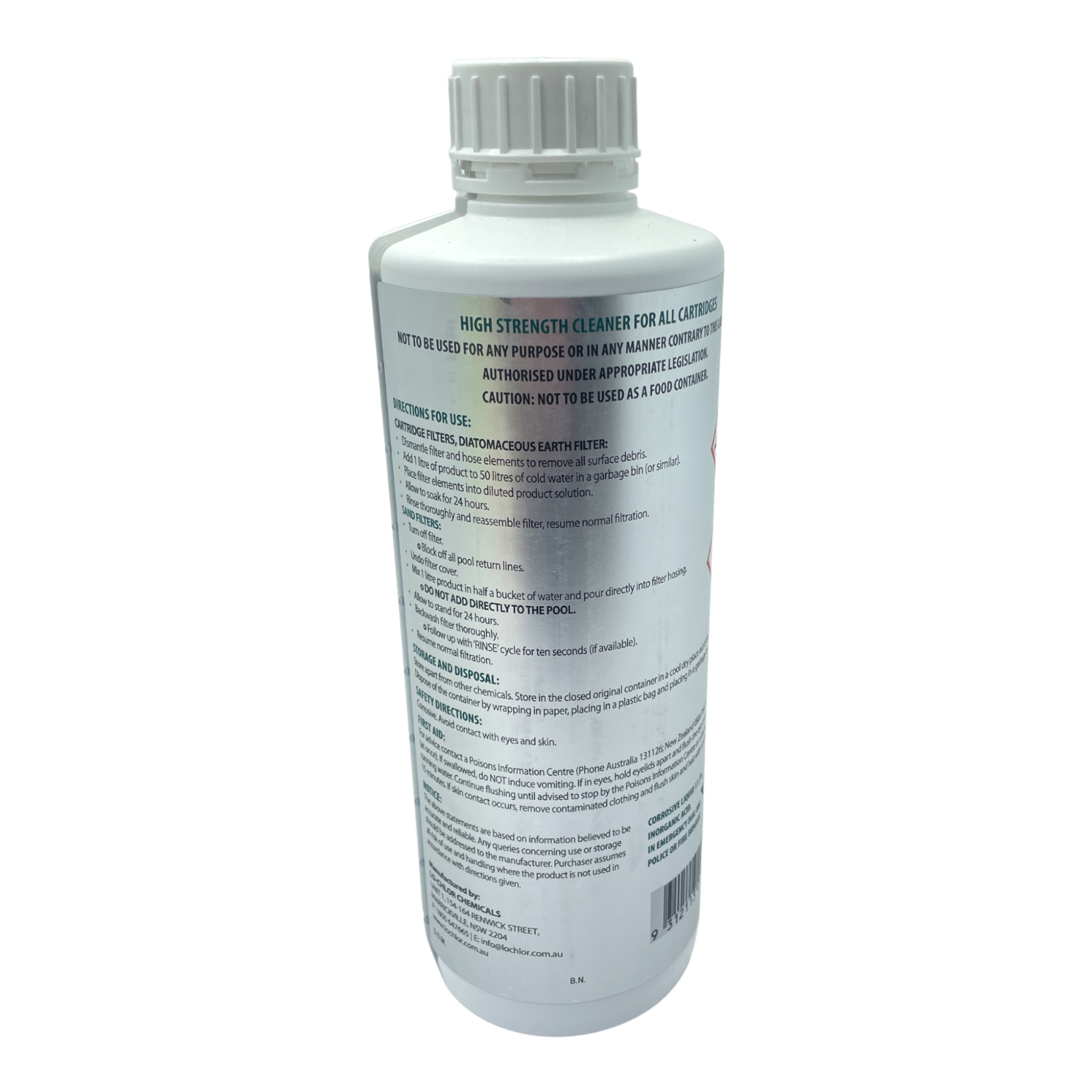 Filter Cartridge Cleaner Degreaser Pool And Spa Lo Chlor 1 Litre - Pick ...