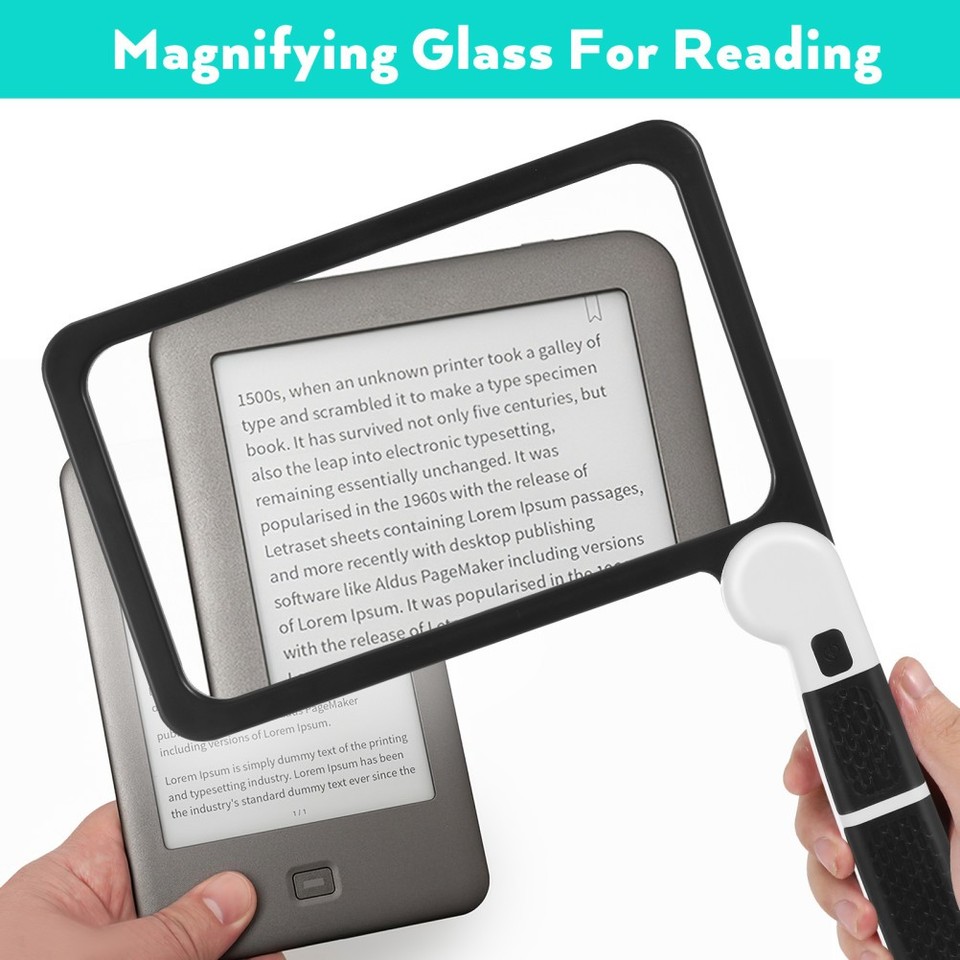 Magnification Handheld Magnifier Seniors Portable Reading Magnifiers ...