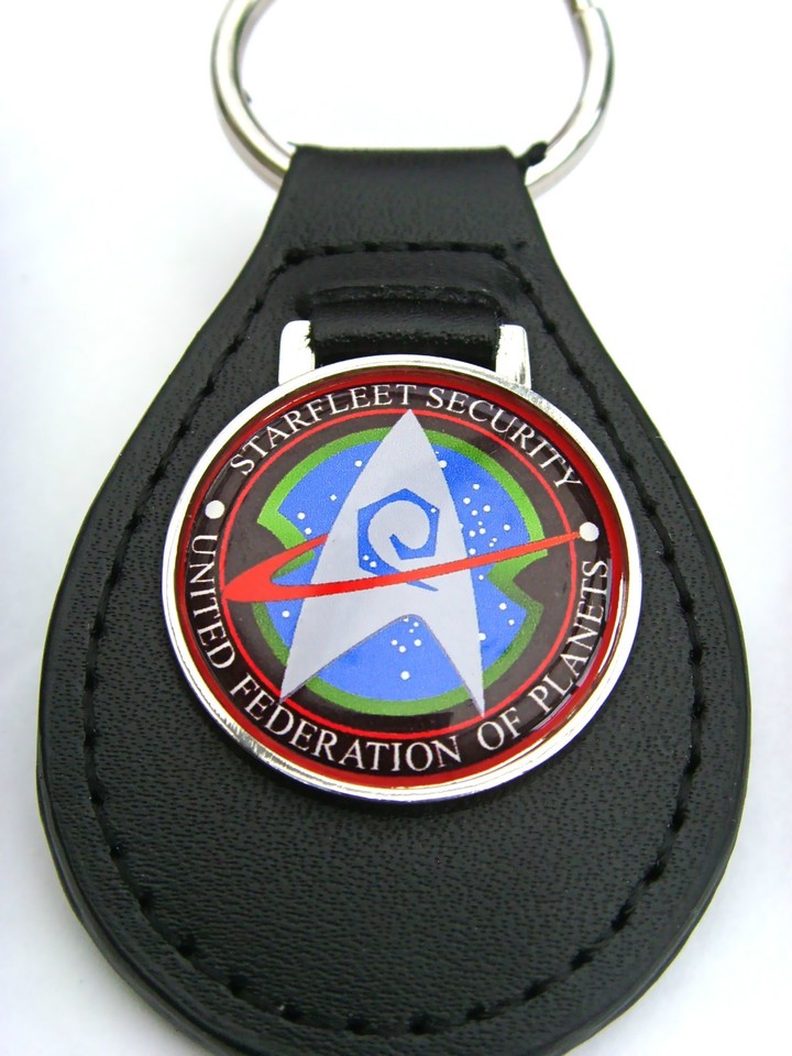 STAR TREK STARFLEET SECURITY BADGE KEY FOB KEYRING CHAIN GIFT | eBay