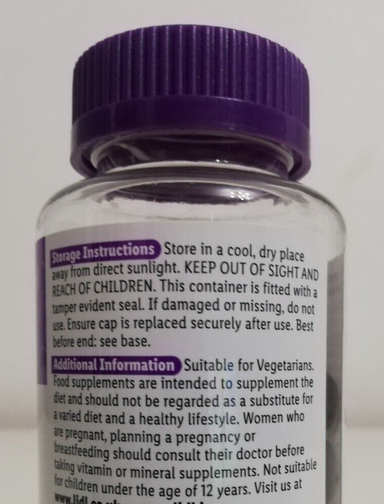 Minavit High Strength Vitamin D Gummies 25µg Blackcurrant Flavour ...