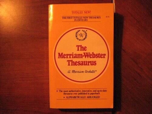 The Merriam-Webster Thesaurus - Paperback By Merriam - ACCEPTABLE ...