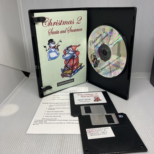 EZSewDesigns Christmas 2 Santa Snowman CD Floppy Instructions | eBay