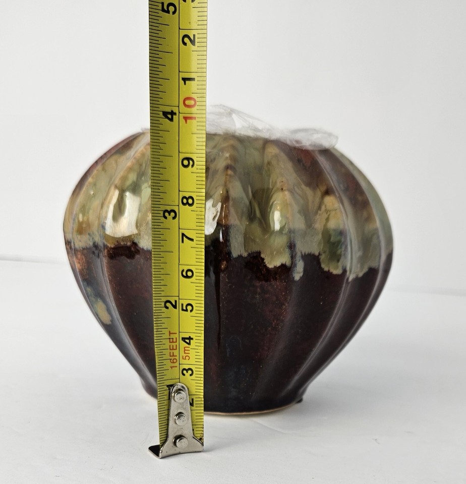 Hand Glazed Ceramic Loki Firepot by Bird Brain Tumbled Marble Brown New ...