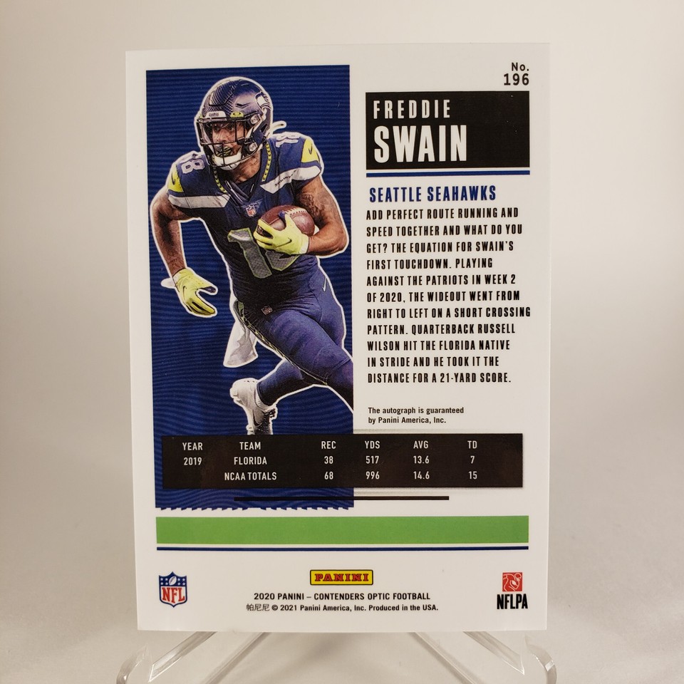 2020 Panini Contenders Optic Ticket Silver Freddie Swain #196 Rookie ...