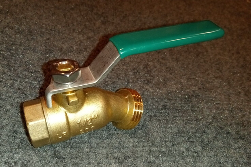 STAINLESS HANDLE 1/2" Female NPT Full Port Ball Valve Lever Handle Hose ...