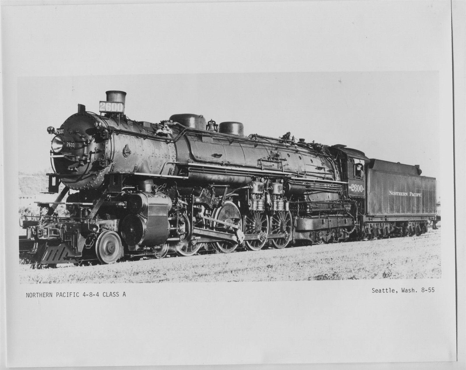 Northern Pacific Railroad Engine 2600 Class A 4-8-4 8x10 Photo Seattle ...