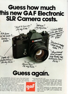 GAF - L-ES Camera - Original Magazine Ad - | eBay