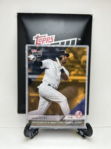 2018 Topps Now Opening Day Bonus AARON HICKS #ODB-15 NY Yankees/Orioles ...