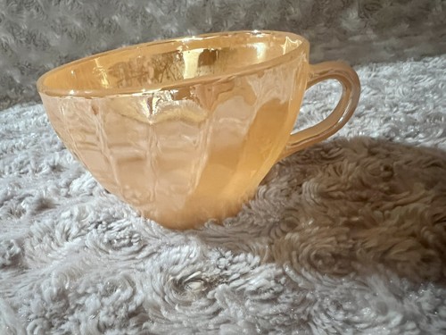 Vintage Termocrisa Milk Glass Mug Peach Luster Mexico | eBay