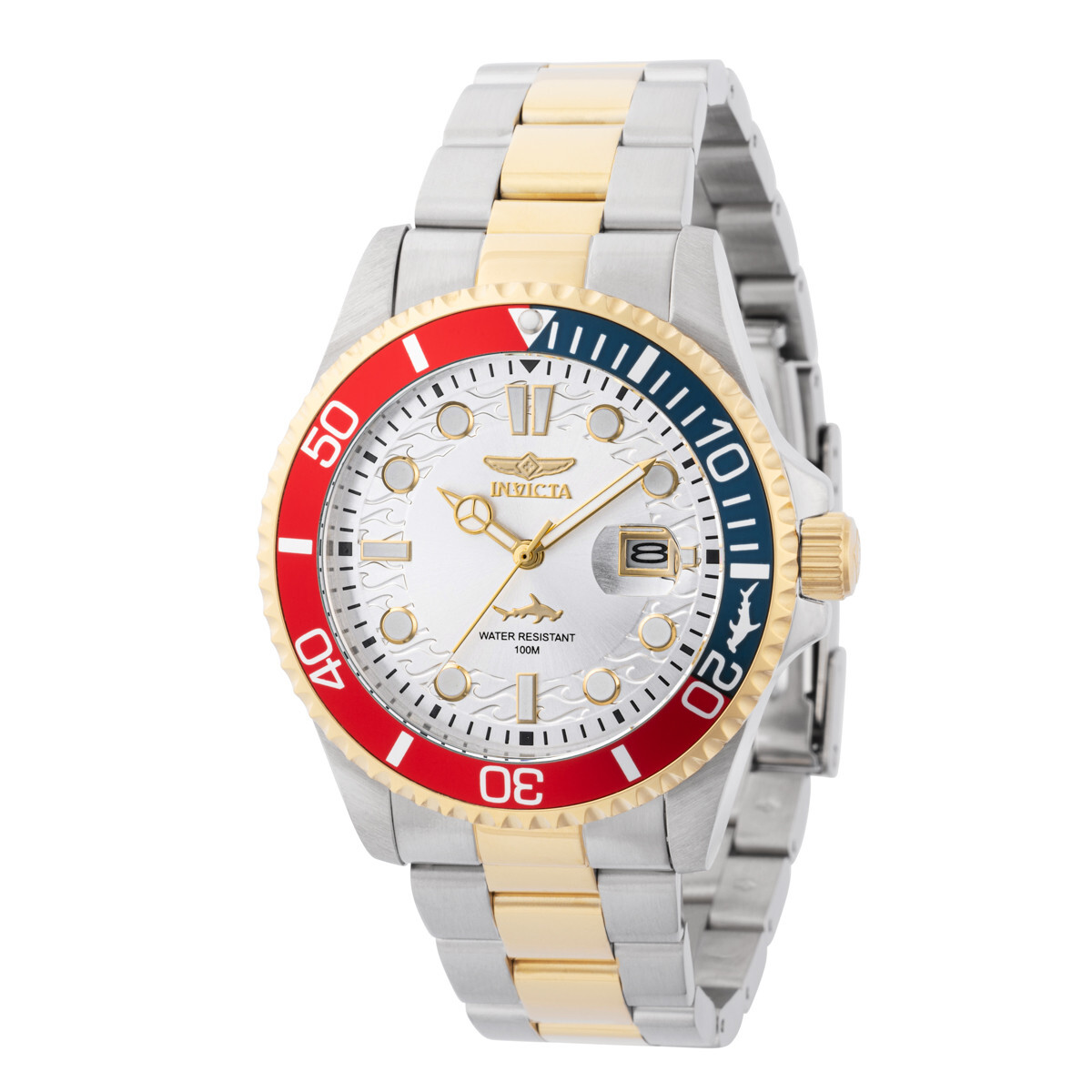 Invicta Men's Watch Pro Diver Quartz Silver Dial Two Tone Steel ...