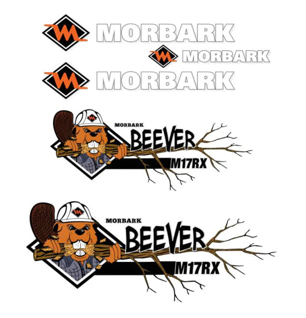 Morbark Beever M17RX Decals Aftermarket Repro Decal Sticker Kit, UV ...