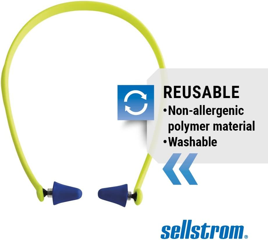 Reusable Banded Ear Plugs, Hearing Protection for Work, 25Db NRR, Hi-V ...