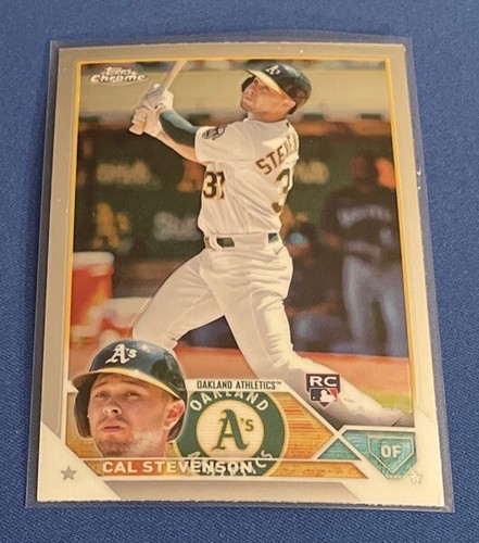 2023 Topps Chrome Baseball #199 Cal Stevenson RC Oakland Athletics | eBay