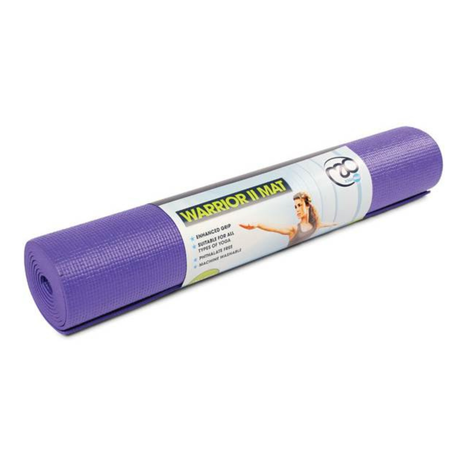 Fitness-Mad Yoga-Mad Warrior II Mat 4mm -Purple -DS | eBay