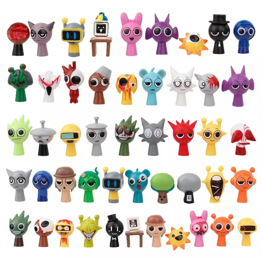 48pcs set Sprunki Model Toy Game Action Figures Toy Birthday Gift New ...