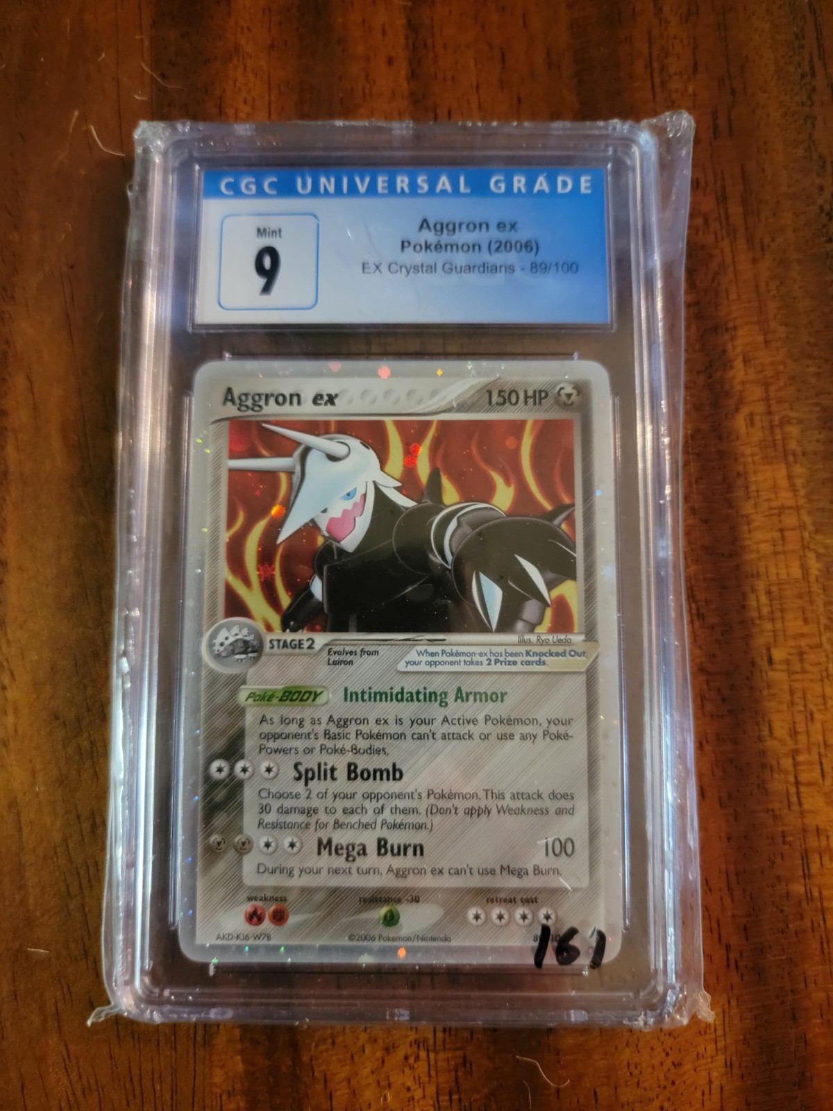 Pokémon TCG Aggron EX Holo Rare Card 89/100 EX Crystal Guardians 2006 ...
