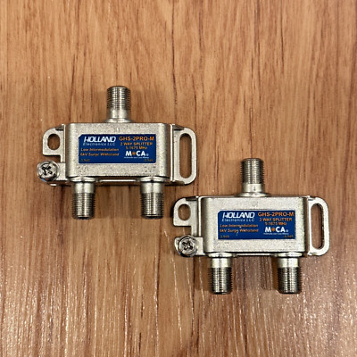 Holland GHS-2PRO-M 2 Way Splitter 5-1675 MHz MoCA (2 Pack) | eBay