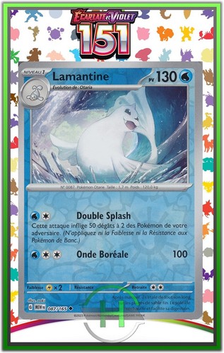 Lamantine Reverse - EV3.5:151 - 087/165 - Carte Pokémon Française Neuve ...