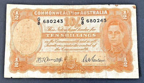1942 10 Shilling Australia Note Mcfarlane Armitage | eBay