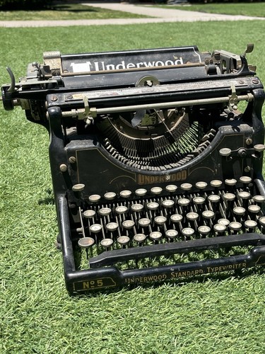 UNDERWOOD No. 5 Standard Typewriter Serial #1780214 read Antique 1924 ...