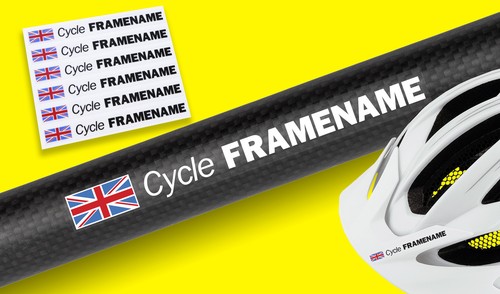 Fahrrad Rahmen Helm Personalisiert Name Aufkleber Sticker Set 6 Mit ...