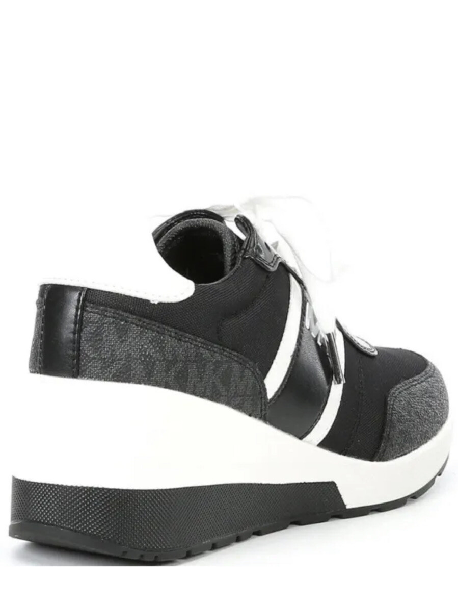 Michael Kors Mabel Trainer MK Sig Sneakers Canvas Trainer Black MK Logo ...