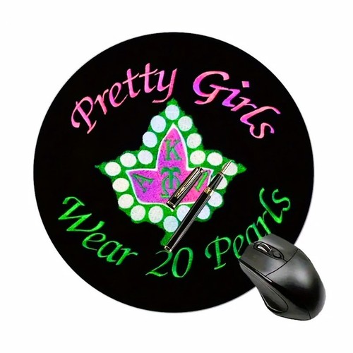 AKA Alpha Kappa Alpha Mouse Pad Black with Logo Pink and Green | eBay