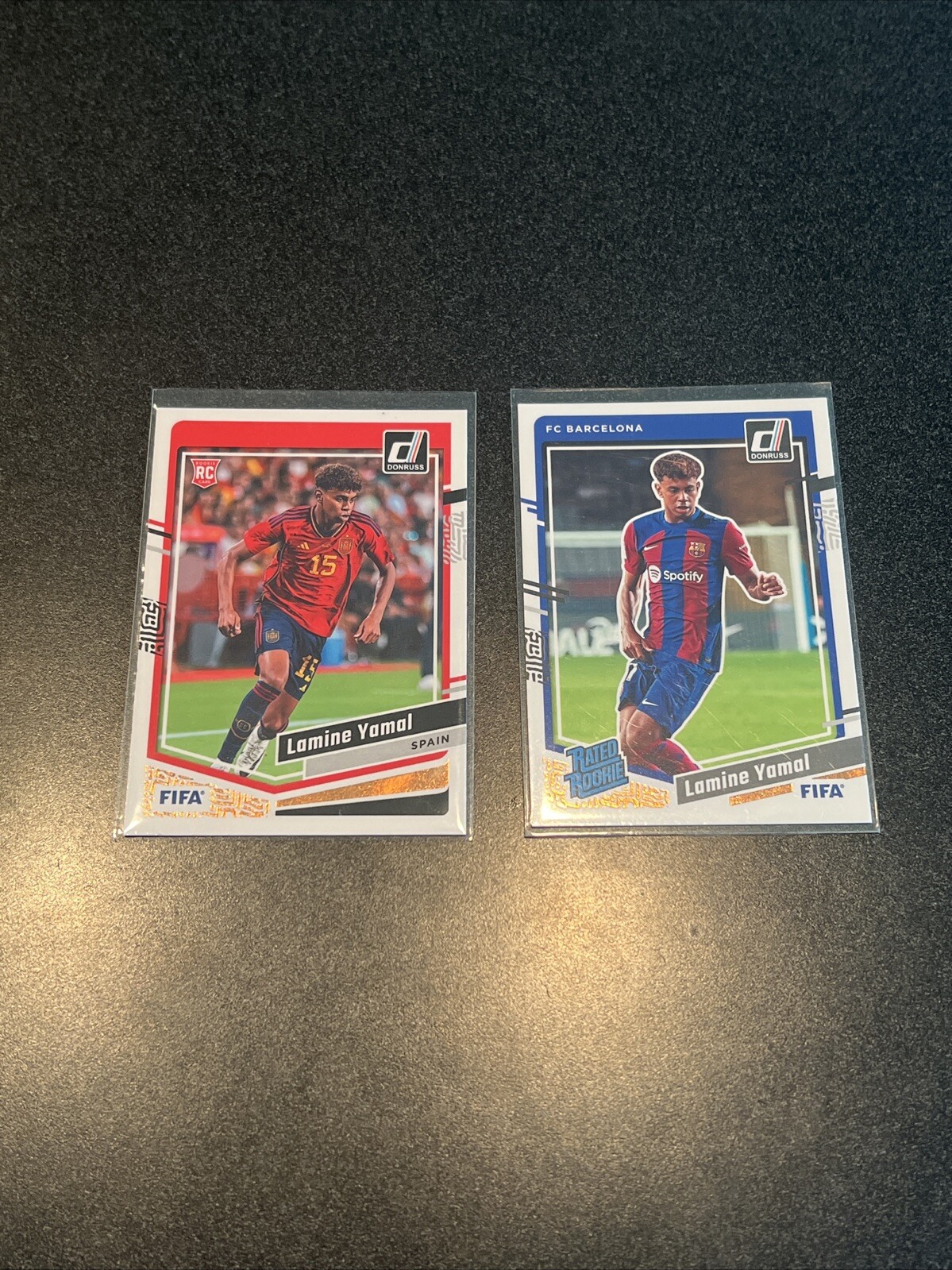 2023-24 Donruss Soccer Lamine Yamal Rated Rookie & Base Spain 2 Card ...