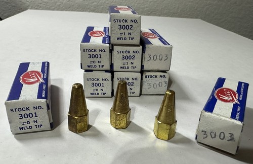 Meco Welding Tips Lot Of 9 Various Sizes 3001, 3002, 3003 New In Boxes ...