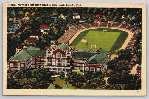 Jesup W. Scott High School Bowl Stadium Toledo Ohio OH Aerial View ...