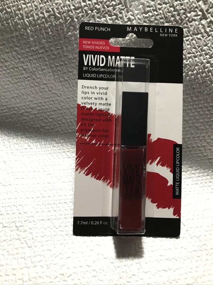 Maybelline New York Vivid Matte Red Punch Lip Crème 0.26 fl oz NEW | eBay
