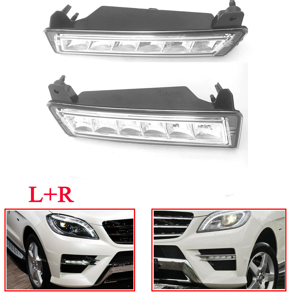 pair Front LED Daytime Running Light Lamp For Mercedes Benz W164 X164 ...