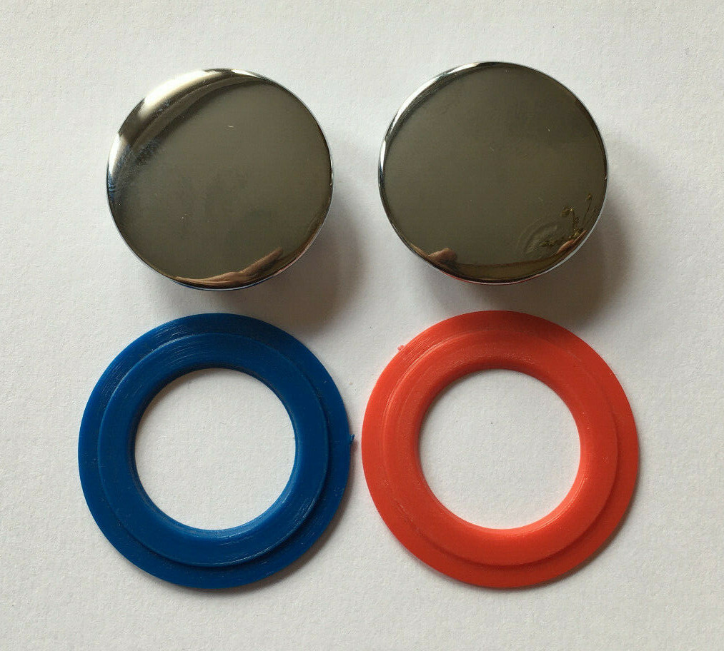 Tap Indices Tops Chrome 27mm into Tap Red Blue Spares Parts Pair i4 ...