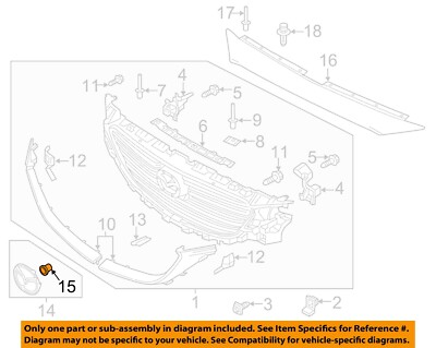 MAZDA OEM 16-18 CX-3 Front Bumper-Ornament Clip G46L51958 | eBay
