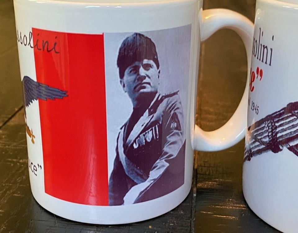 Post WW2 ITALIAN FASCIST MUSSOLINI Coffee Mug SET of Two Mint | eBay