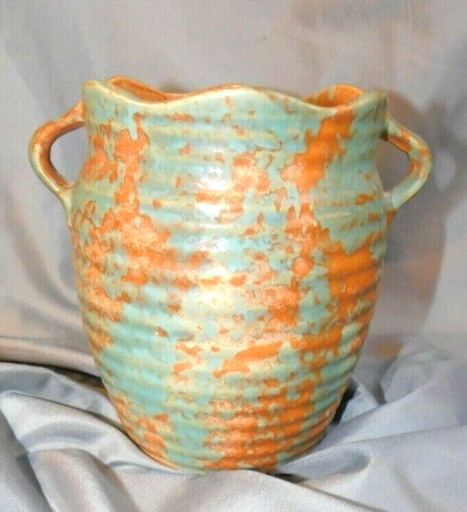 Burley Winter Pottery Double Handled Flounce Rim Vase signed 3F~Vintage ...