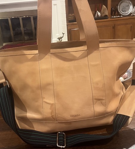 CONSUELA DIEGO MAX TOTE Natural Italian Leather Extra Large | eBay