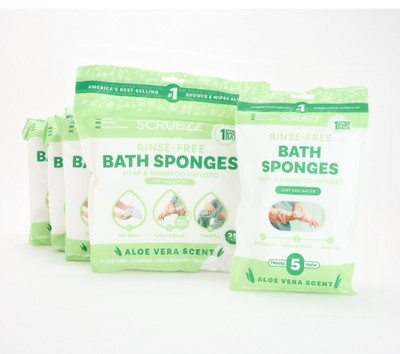 Rinse-Free Bath Sponges 105 Pack | Single-Use Shower Cleansing Wipes | eBay