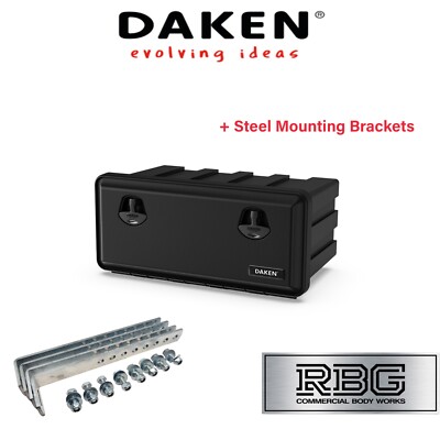 DAKEN Toolbox JUST 750 x 350 x 450 with BRACKETS 4x Truck Storage Box ...