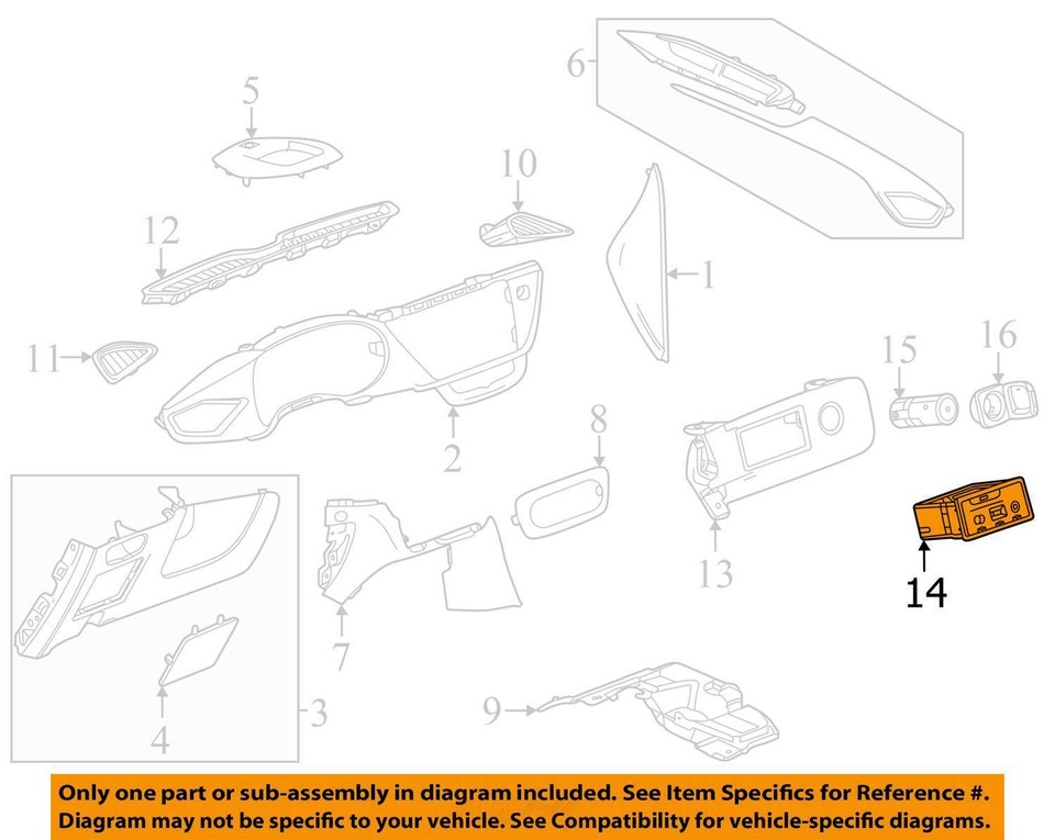 2019-2024 Chevrolet Equinox Terrain USB USB-C Receptacle Outlet ...