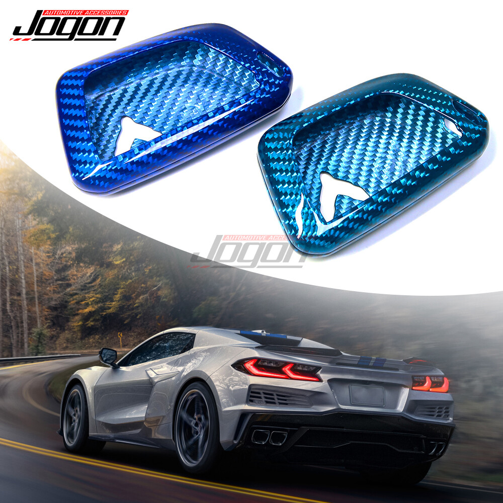 Blue Carbon Remote Key Fob Cover Trim For Corvette C8 Stingray Z51 Z06 ...