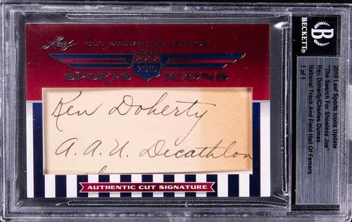 Leaf Sports National Track and Field Ken Doherty/Charles Dumas Signed ...